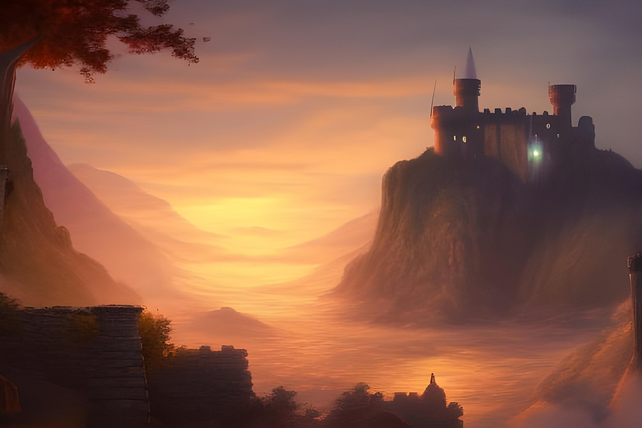 Download Ai Generated, Castle, Landscape. Royalty-Free Stock ...