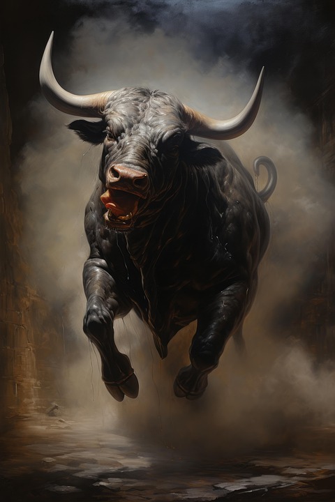 Download Ai Generated, Bull, Black Bull. Royalty-Free Stock ...