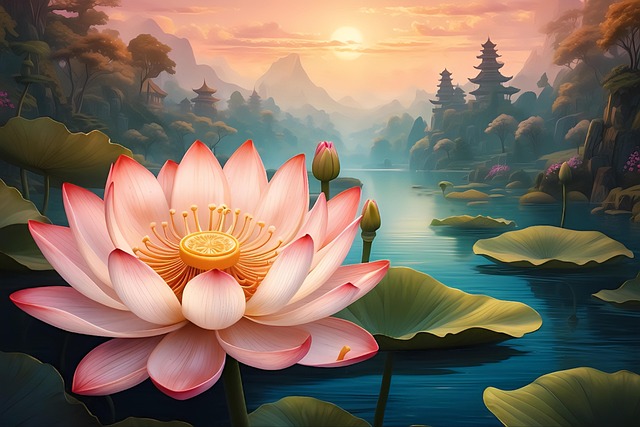 Download Ai Generated Lotus Flower Royalty-Free Stock Illustration ...