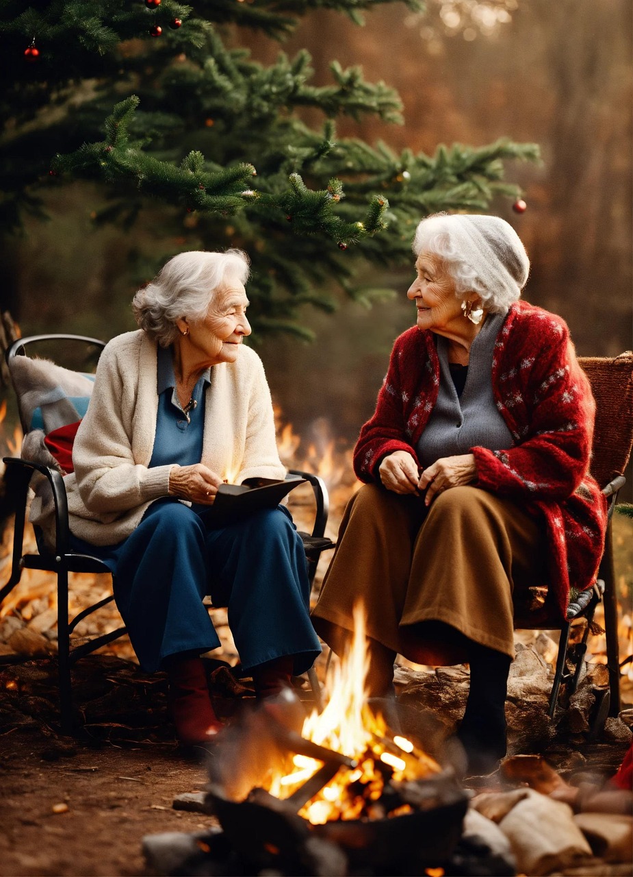 Download Christmas Campfire Older Royalty-Free Stock Illustration Image ...