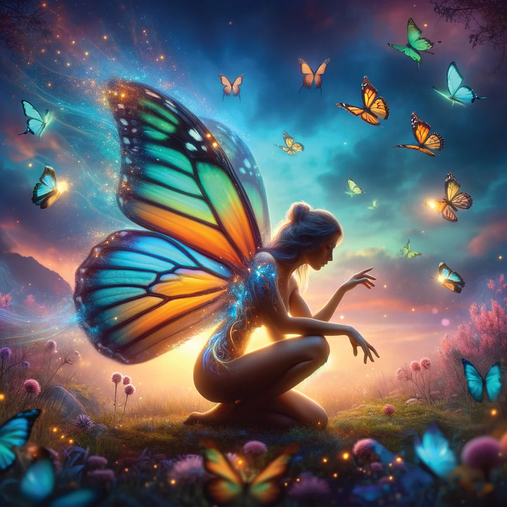 Download Butterfly, Woman, Transformation. Royalty-Free Stock ...