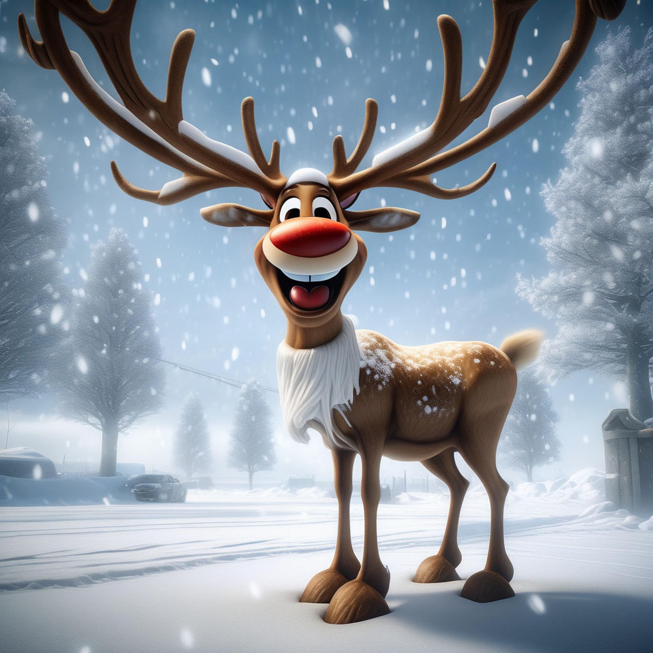 Download Ai Generated, Reindeer, Winter. Royalty-Free Stock ...