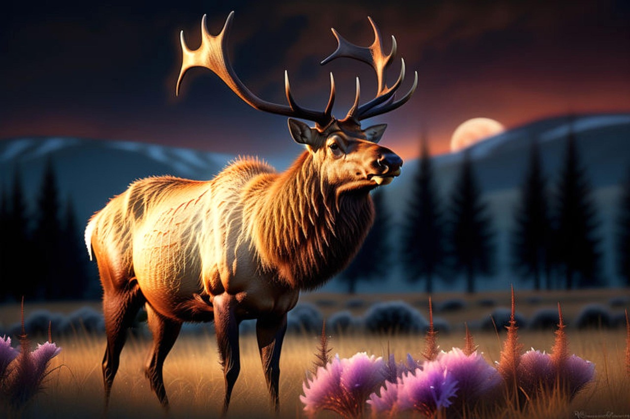 Download Ai Generated Elk Forest Royalty-Free Stock Illustration Image ...