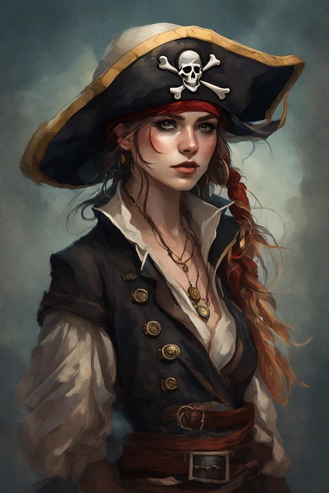 Download Ai Generated Woman Pirate Royalty Free Stock Illustration