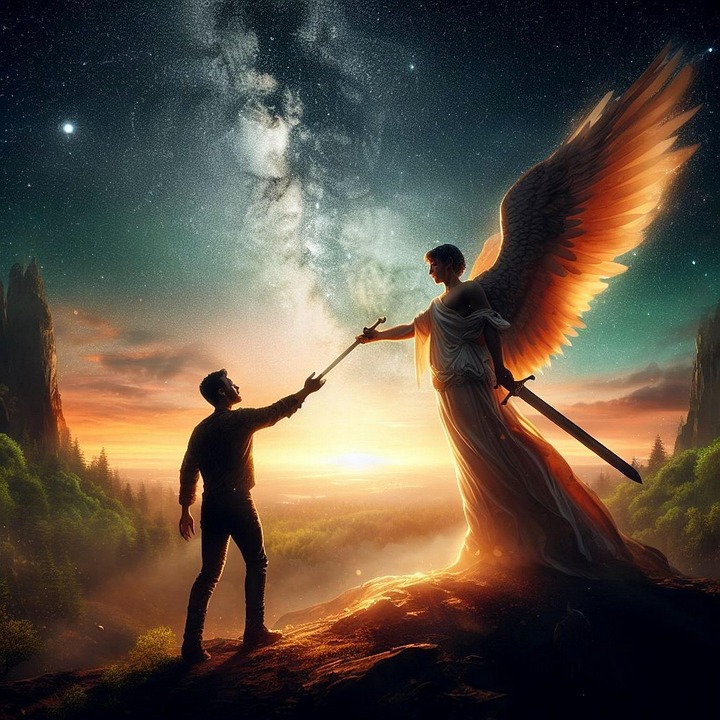 Download Ai Generated, Angel, Warrior. Royalty-Free Stock Illustration ...