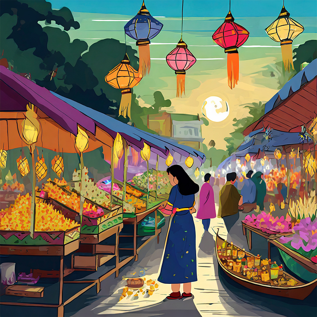 Night Market Moonlight Lanterns - ภาพฟรีบน Pixabay - Pixabay