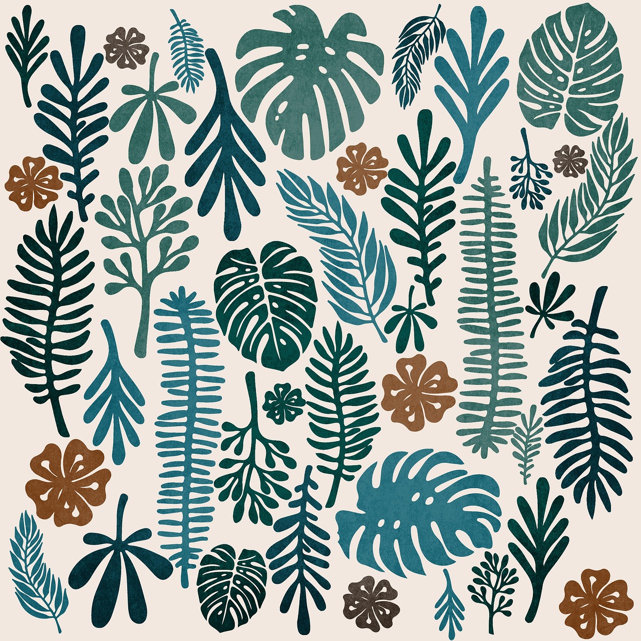 Download Plants, Leaves, Boho. Royalty-Free Stock Illustration Image ...