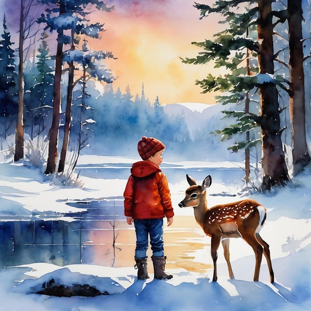 Download Ai Generated, Boy, Winter. Royalty-Free Stock Illustration ...