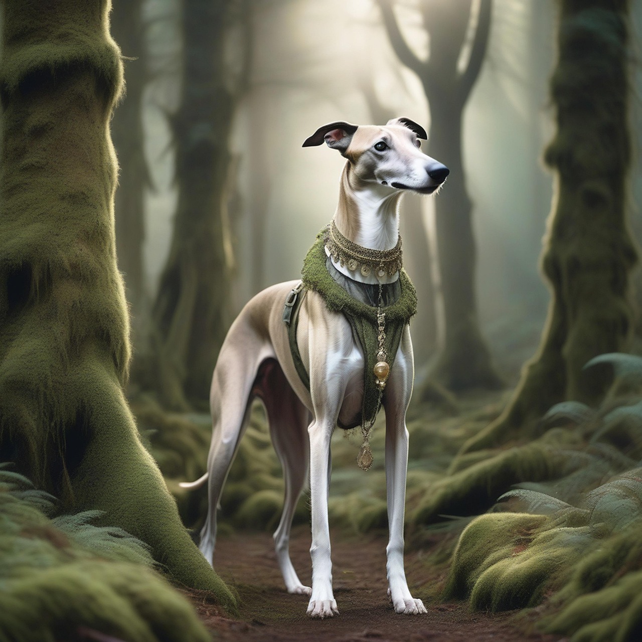 Download Ai Generated, Greyhound, Forest. Royalty-Free Stock ...