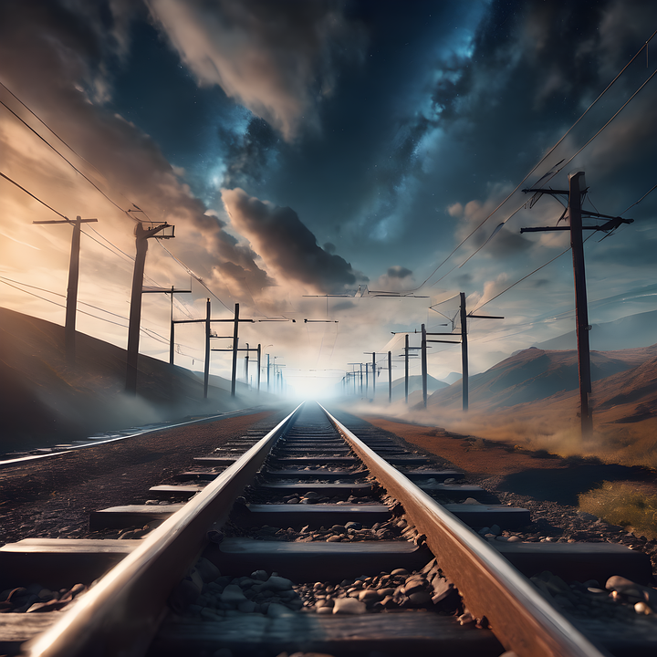 Download Ai Generated, Rail, Railtrack. Royalty-Free Stock Illustration ...