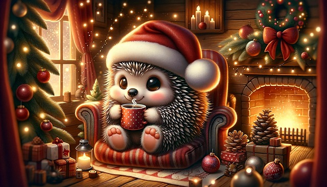 Download Ai Generated, Christmas, Hedgehog. Royalty-Free Stock ...
