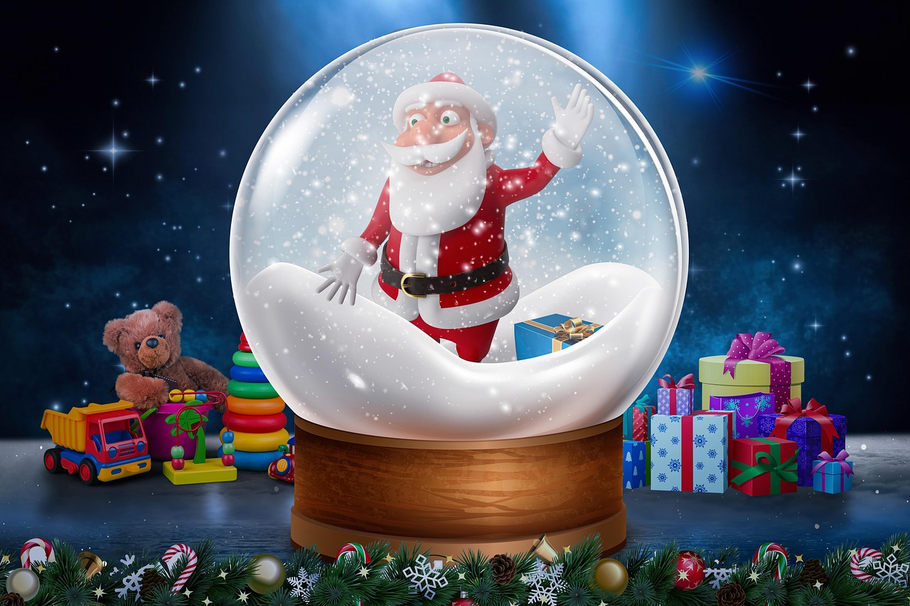 Download Snow Globe Santa Christmas Royalty-Free Stock Illustration ...