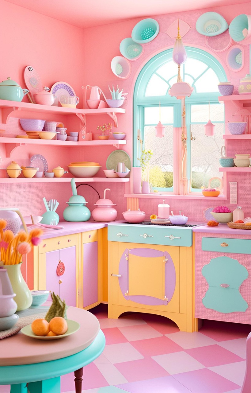 Download Ai Generated, Kitchen, Pink. Royalty-Free Stock Illustration ...