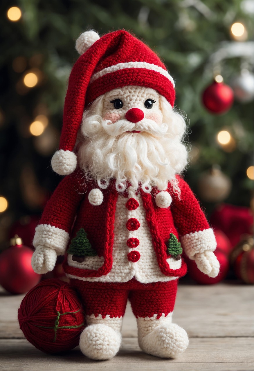 Download Ai Generated, Crochet, Santa. Royalty-Free Stock Illustration ...