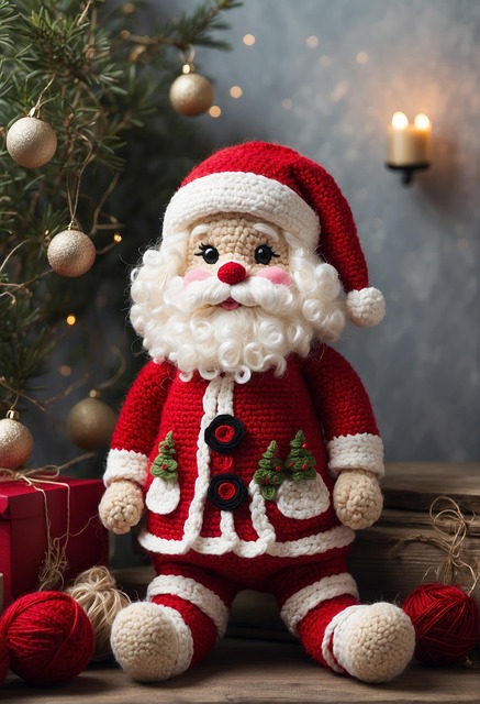 Download Ai Generated, Crochet, Santa. Royalty-Free Stock Illustration ...