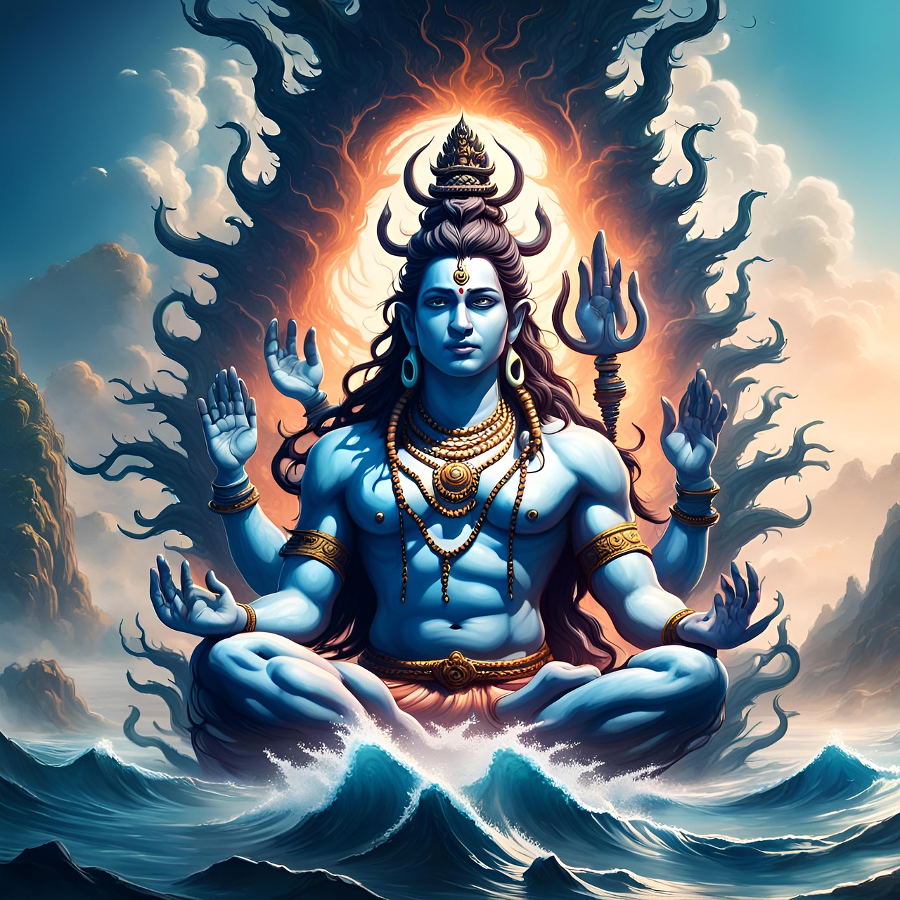 Download Hindu God, Mahadev, Shiva. Royalty-Free Stock Illustration ...
