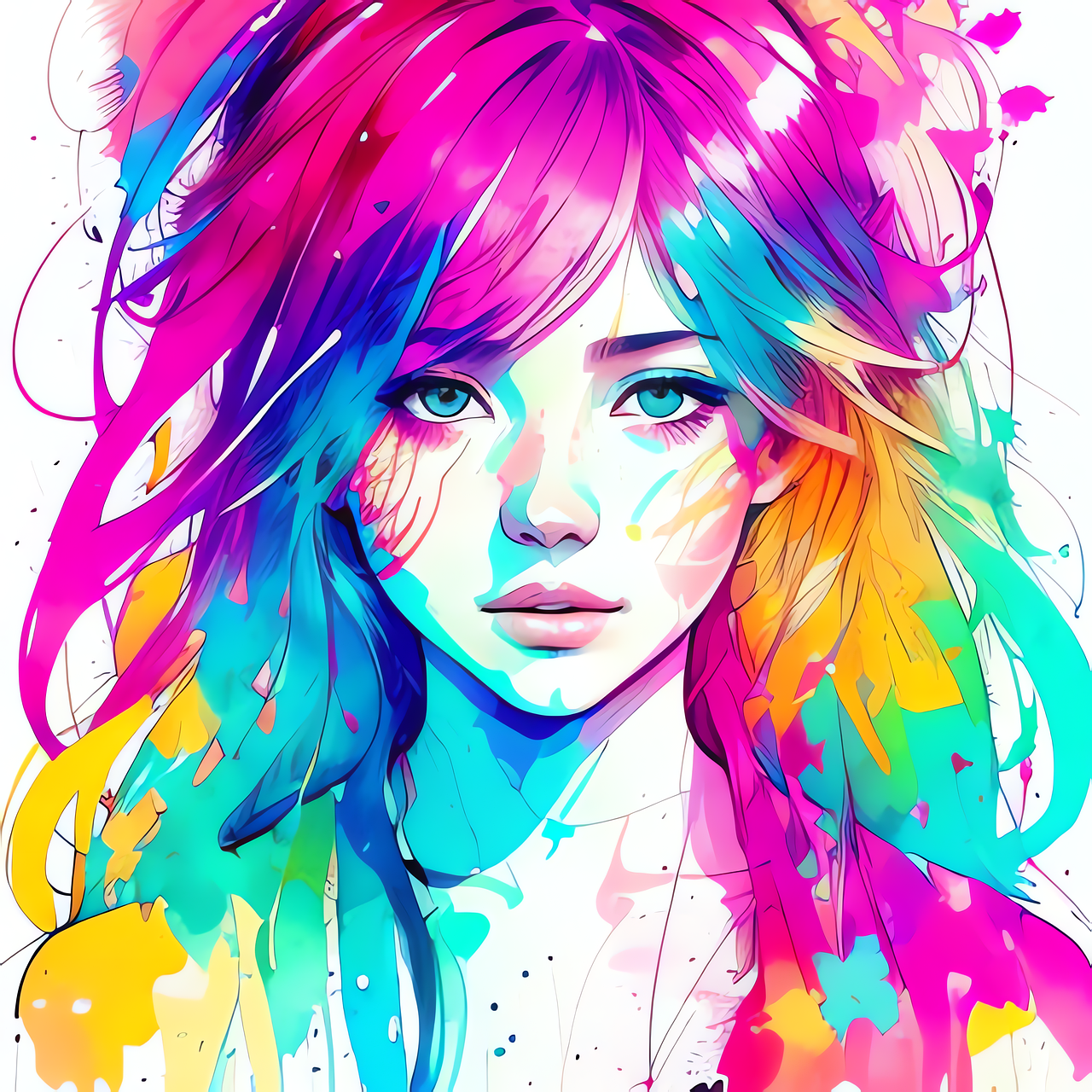 Download Girl Colorful Concept Royalty-Free Stock Illustration Image ...