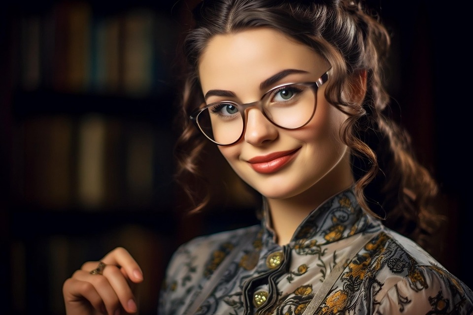 Download Ai Generated, Woman, Glasses. Royalty-Free Stock Illustration ...
