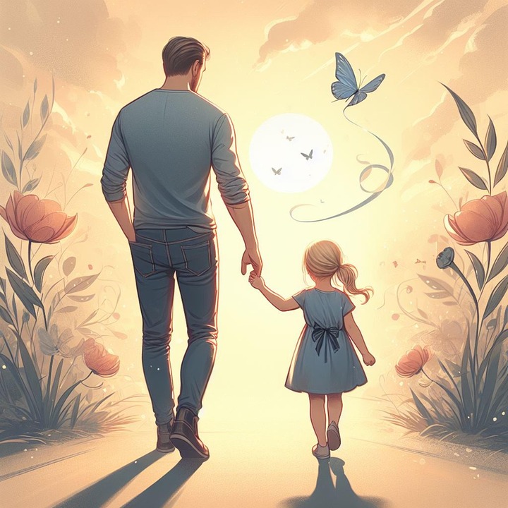 Download Father, Daughter, Holding Hands. Royalty-Free Stock Illustration Image - Pixabay