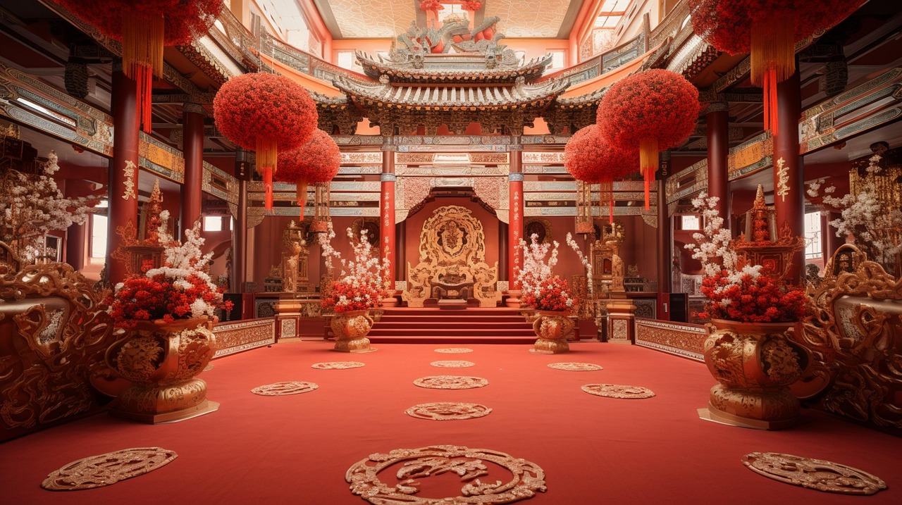 Download Ornate Temple Lunar New Year Royalty-Free Stock Illustration ...