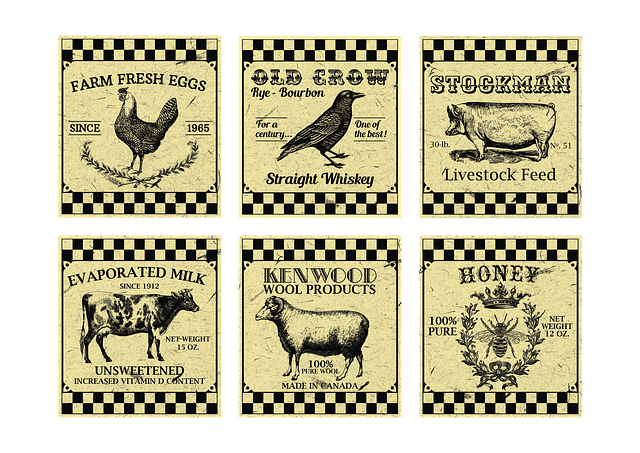 Download Labels, Primitive, Farm Animals. Royalty-Free Stock ...