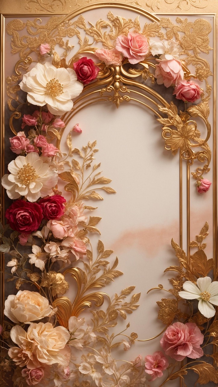 Download Ai Generated Flowers Border Royalty-Free Stock Illustration ...