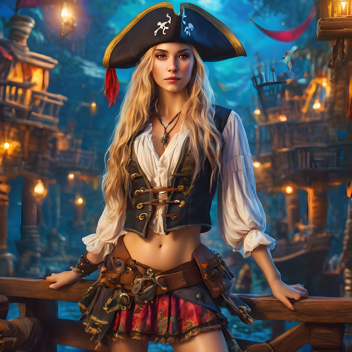 Download Ai Generated Woman Pirate Royalty Free Stock Illustration