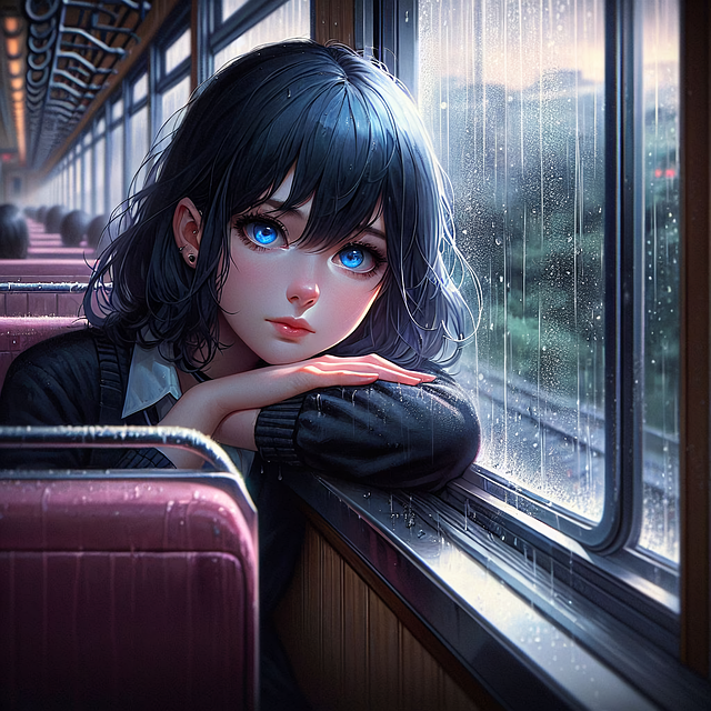 Download Girl, Train, Public Transport. Royalty-Free Stock Illustration ...
