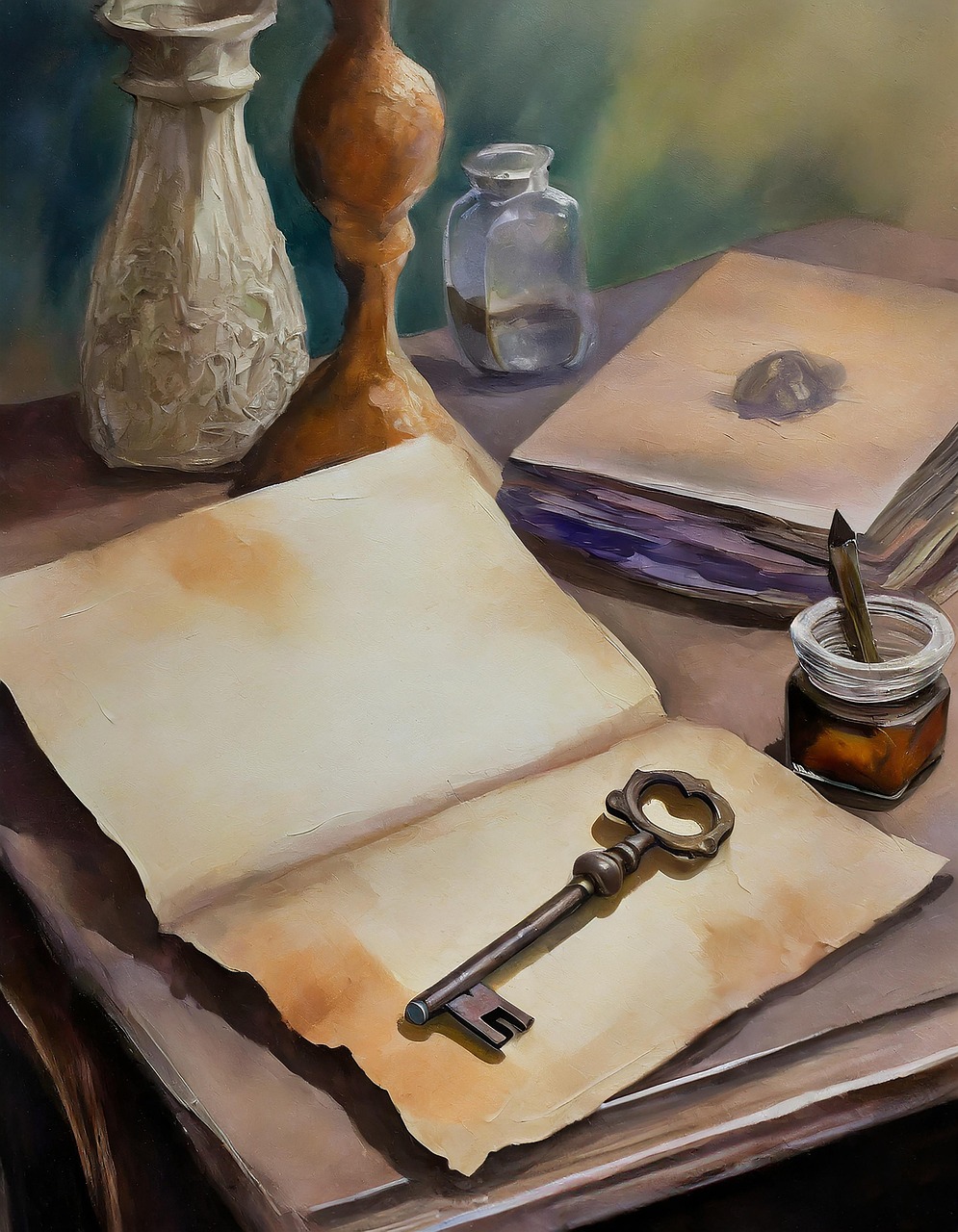 Download Ai Generated Parchment Key Royalty-Free Stock Illustration ...