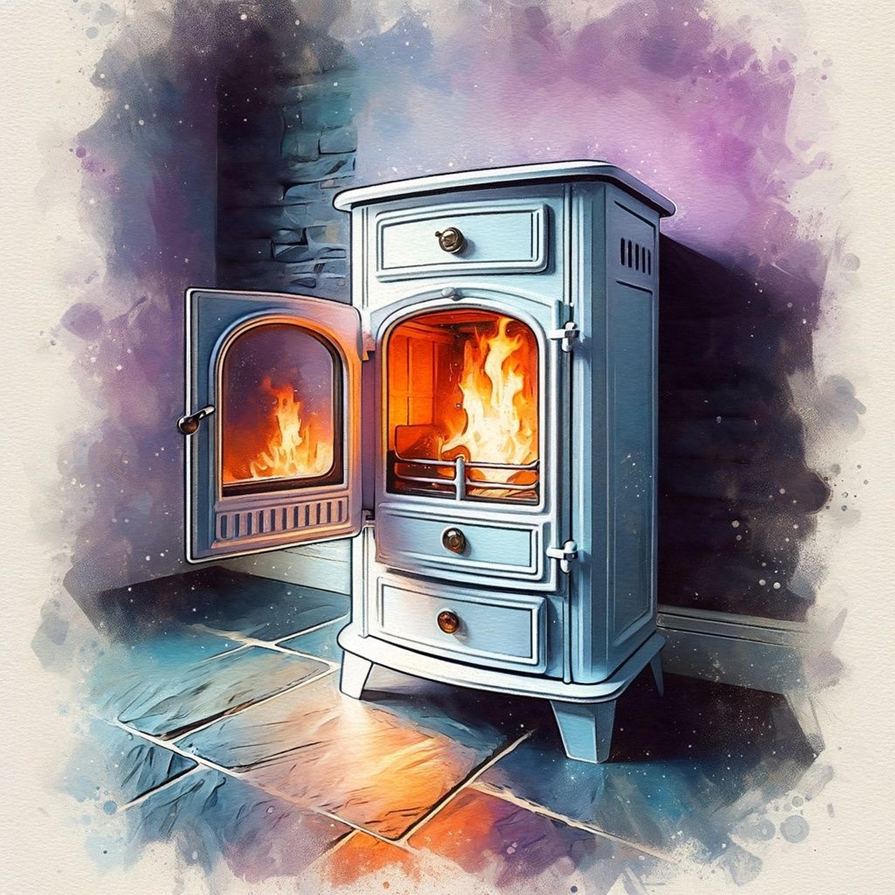Download Stoves, Fire, Heat. Royalty-Free Stock Illustration Image ...