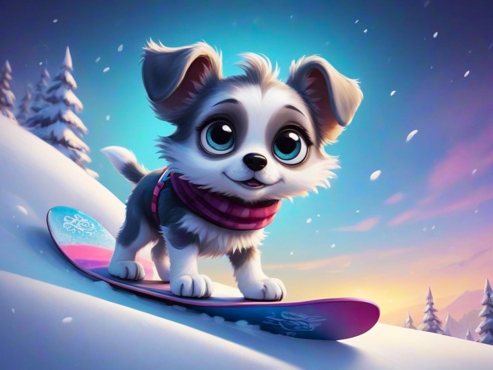 Download Winter, Christmas, Puppy. Royalty-Free Stock Illustration ...