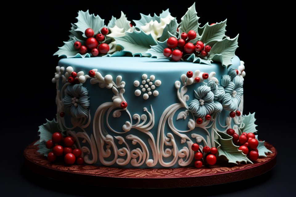 Download Ai Generated Christmas Cake Royalty-Free Stock Illustration ...
