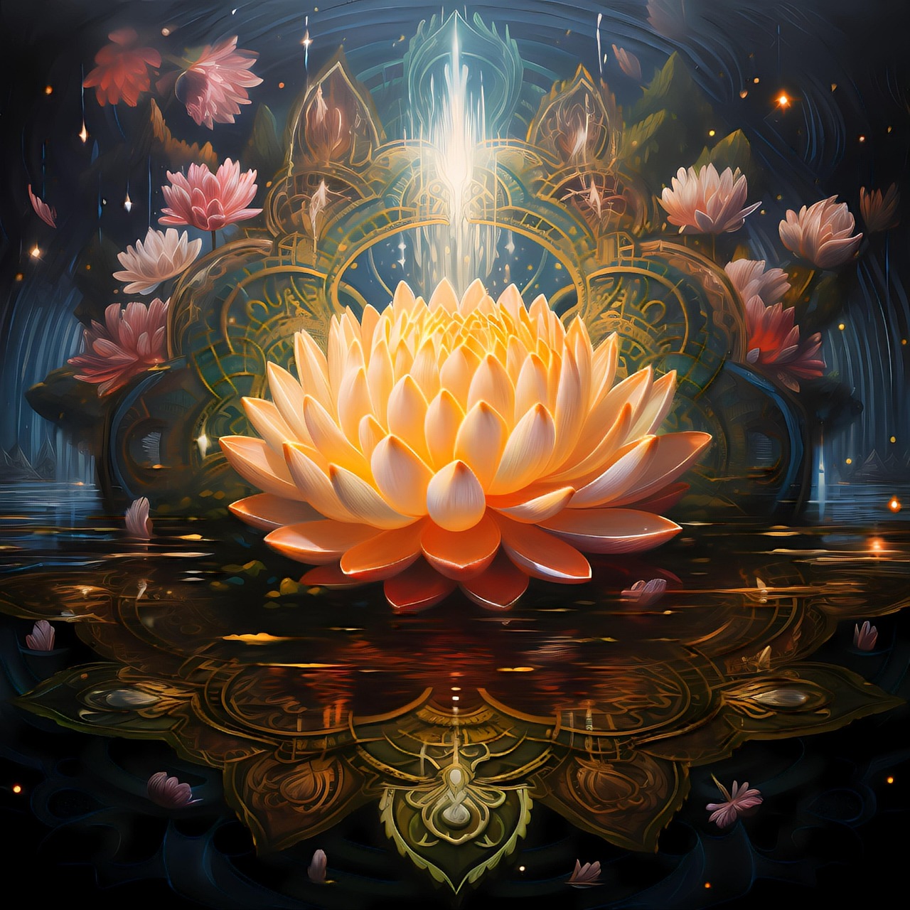 Download Ai Generated, Lotus, Faith. Royalty-Free Stock Illustration ...