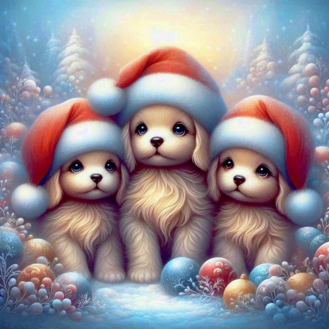 Chiots Mignons Salutations De Noël - Image gratuite sur Pixabay - Pixabay