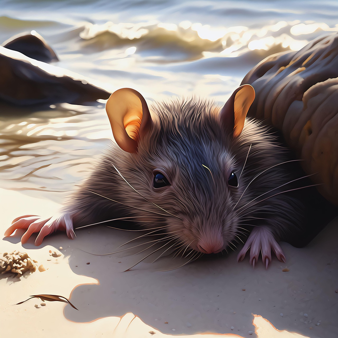 Download Ai Generated, Rat, Beach. Royalty-Free Stock Illustration ...