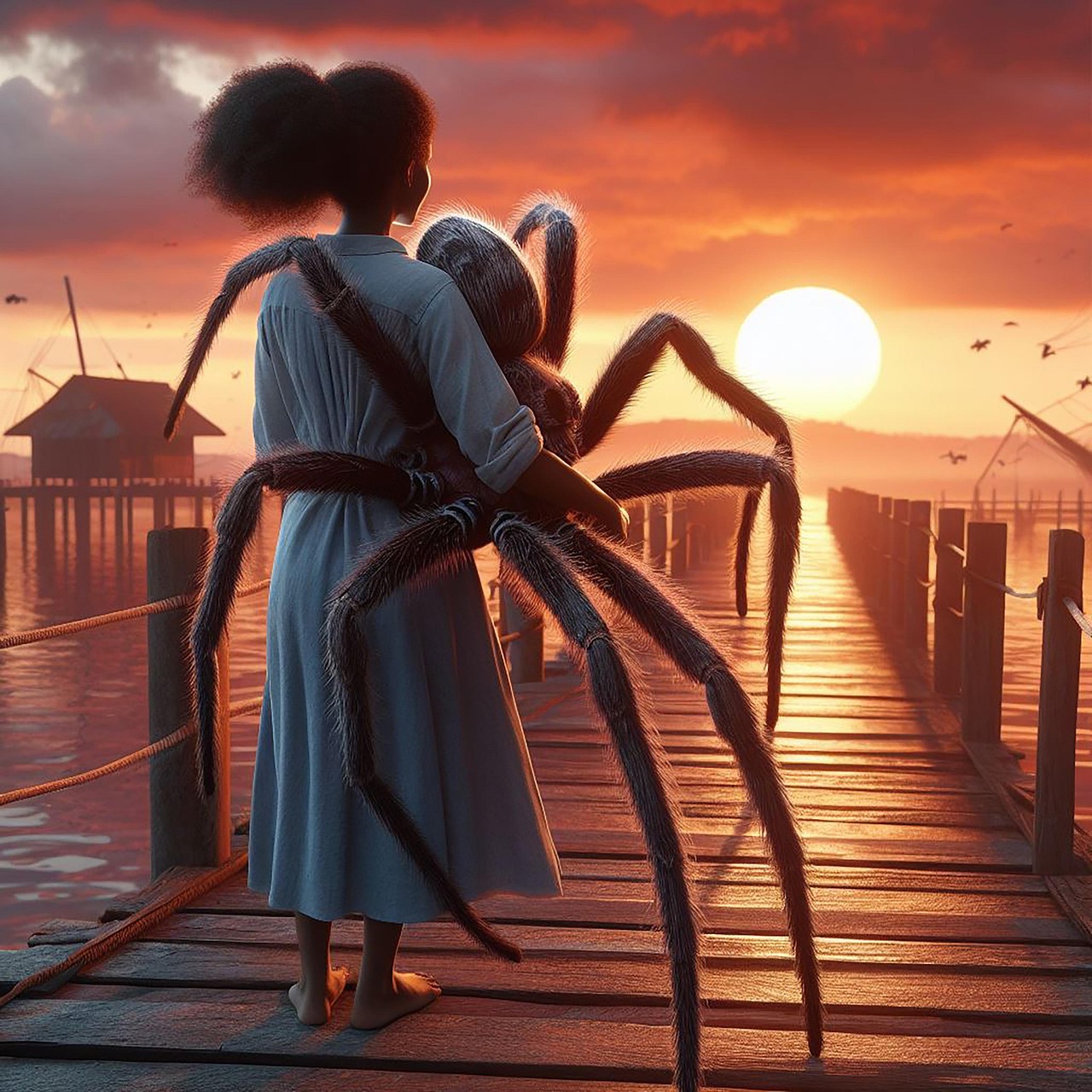 Download Ai Generated Girl Spider Royalty Free Stock Illustration