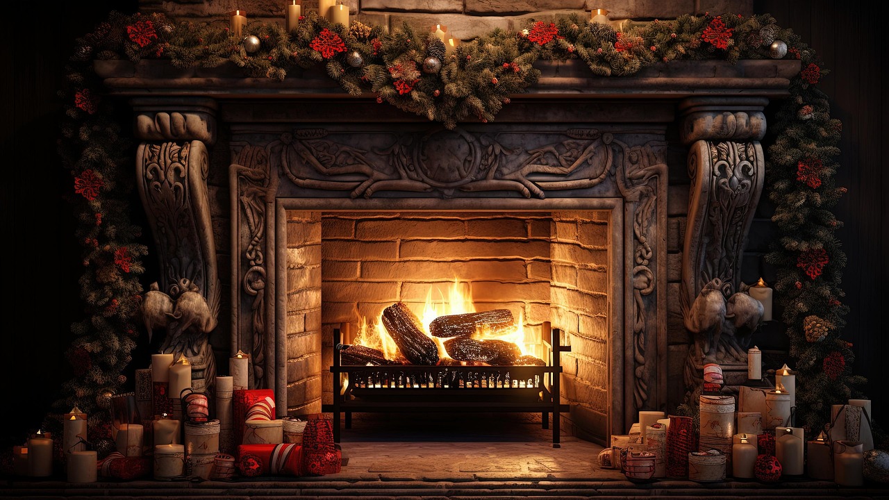 Download Fireplace Christmas Photograph Royalty-Free Stock Illustration ...