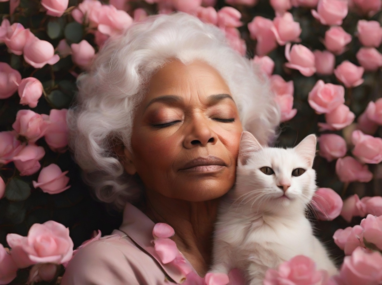 Download Woman, Cat, Pink. Royalty-Free Stock Illustration Image - Pixabay