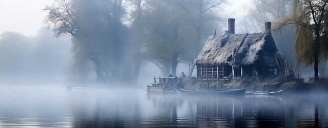 Download Ai Generated, Lake, Mist. Royalty-Free Stock Illustration ...