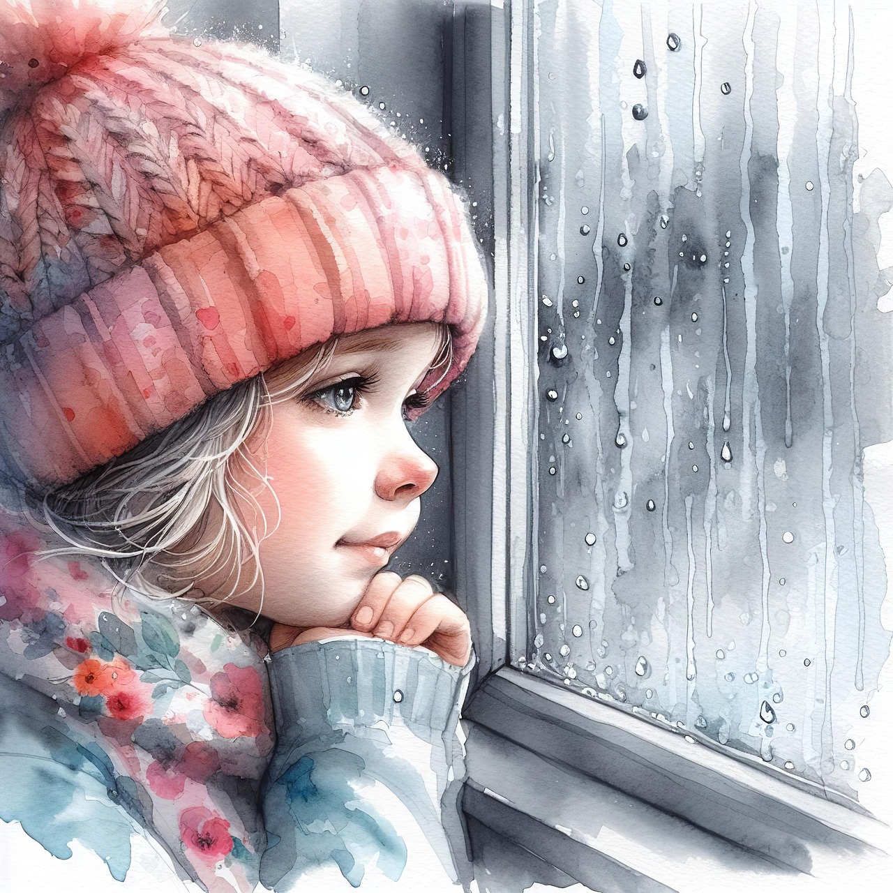 Download Little Girl Watercolor Watercolor Girl Royalty-Free Stock ...
