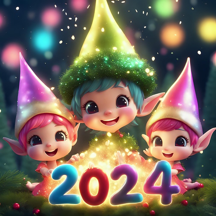 Download Happy New Year Elves New Year Royalty-Free Stock Illustration ...