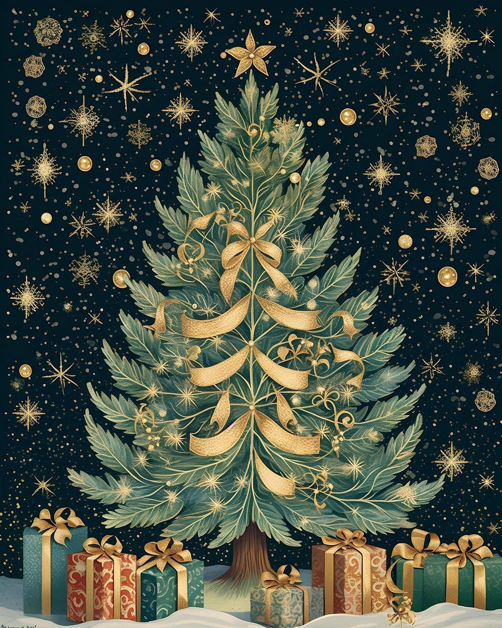 Download Ai Generated, Christmas Tree, Gifts. Royalty-Free Stock ...