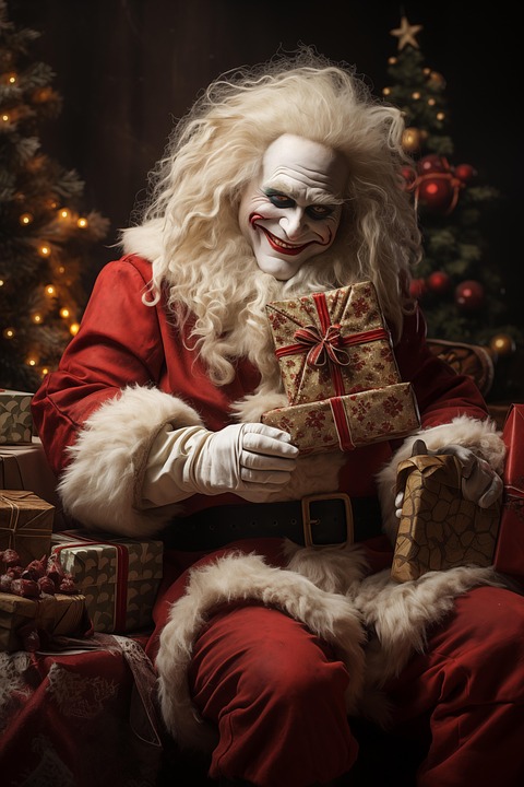 Download Creepy Santa Dark Scary Royalty-Free Stock Illustration Image ...