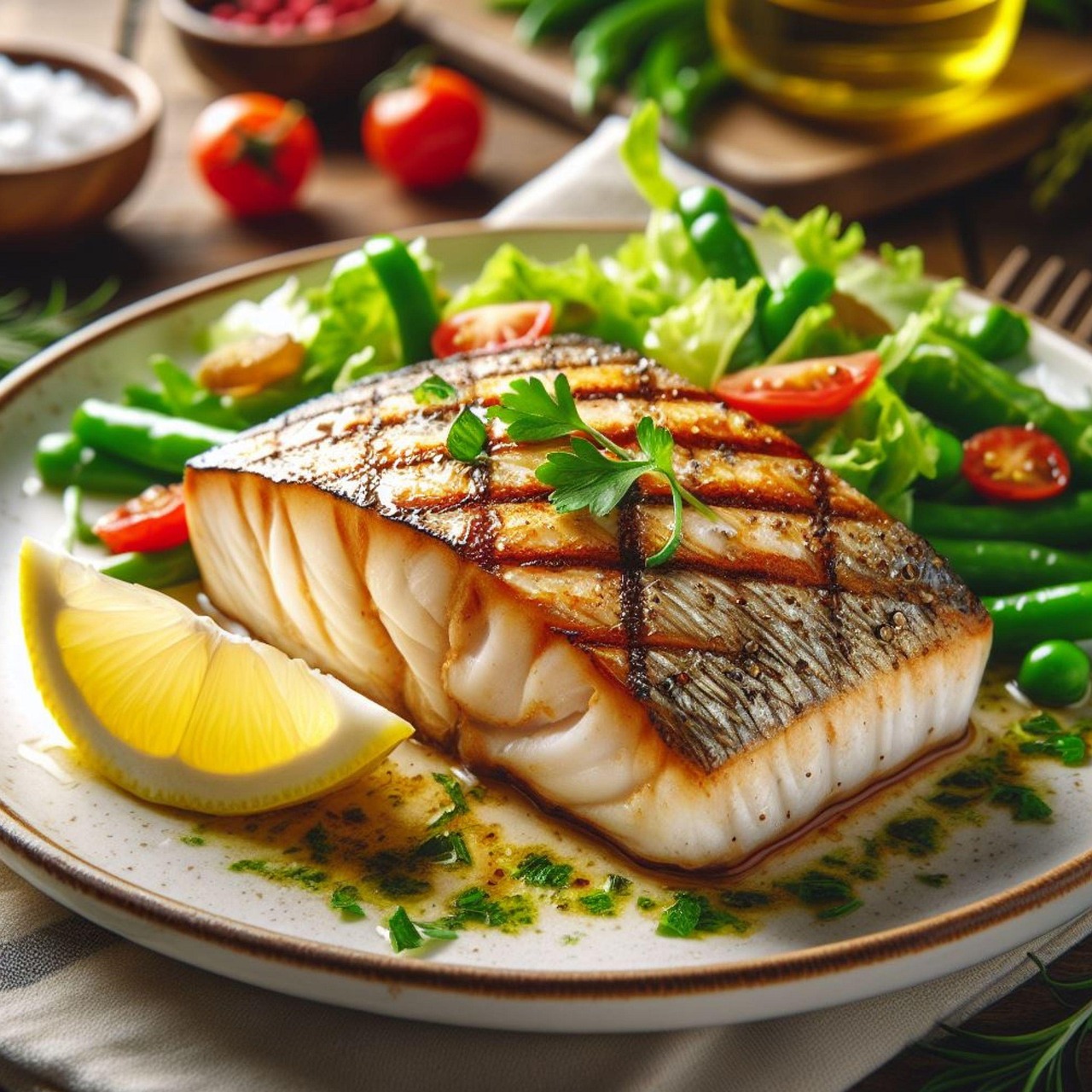 Download Ai Generated, Fish, Grilled Fish. Royalty-Free Stock ...