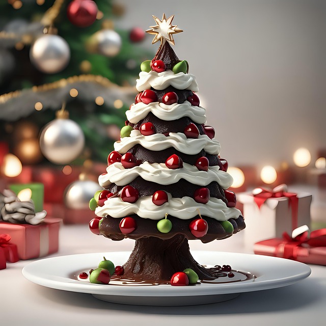 Download Ai Generated, Christmas Tree, Dessert. Royalty-Free Stock ...