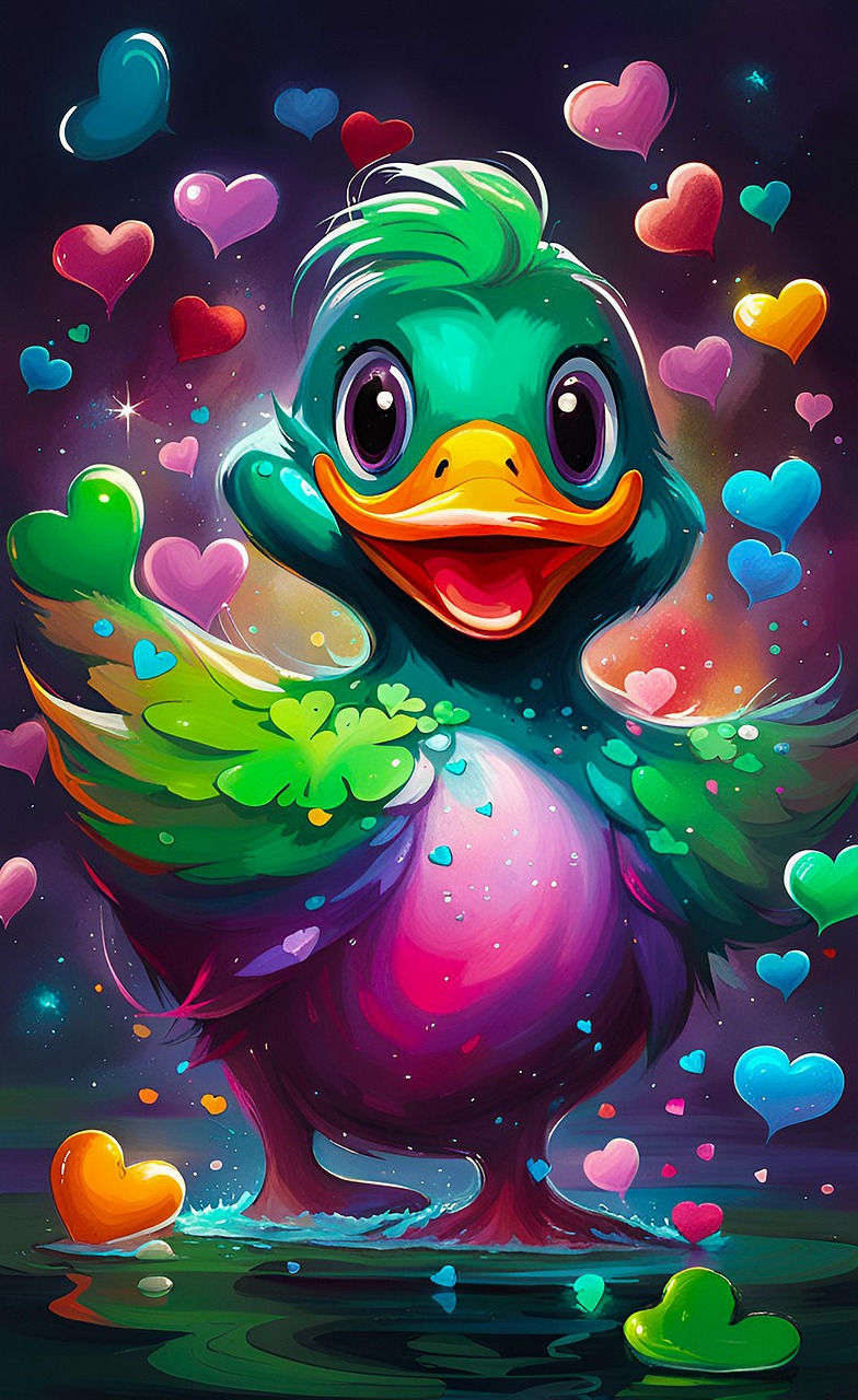 Download Ai Generated, Duck, Heart. Royalty-Free Stock Illustration ...