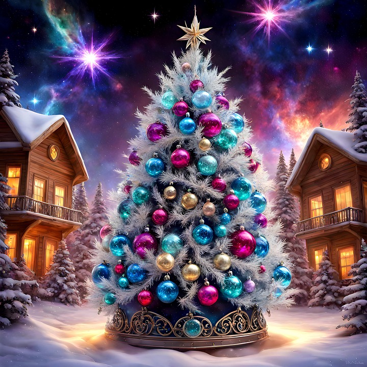 Download Ai Generated Christmas Tree Christmas Market Royalty-Free Stock Illustration Image ...