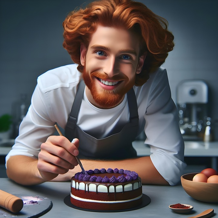 Download Ai Generated, Man, Cake. Royalty-Free Stock Illustration Image ...