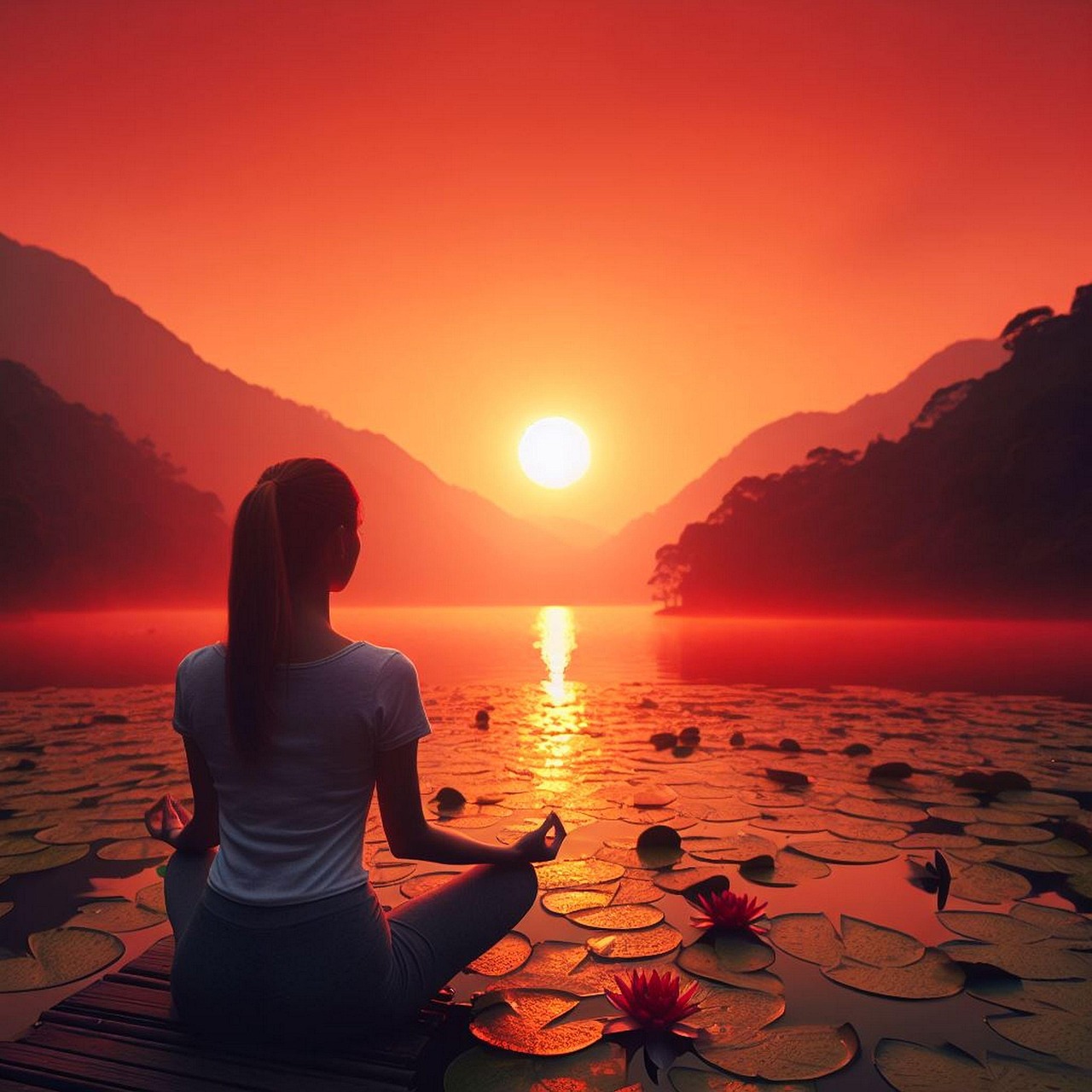 download-girl-woman-sunset-royalty-free-stock-illustration-image