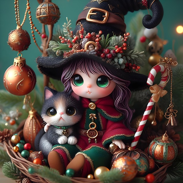 Download Ai Generated, Christmas, Cat. Royalty-Free Stock Illustration Image - Pixabay